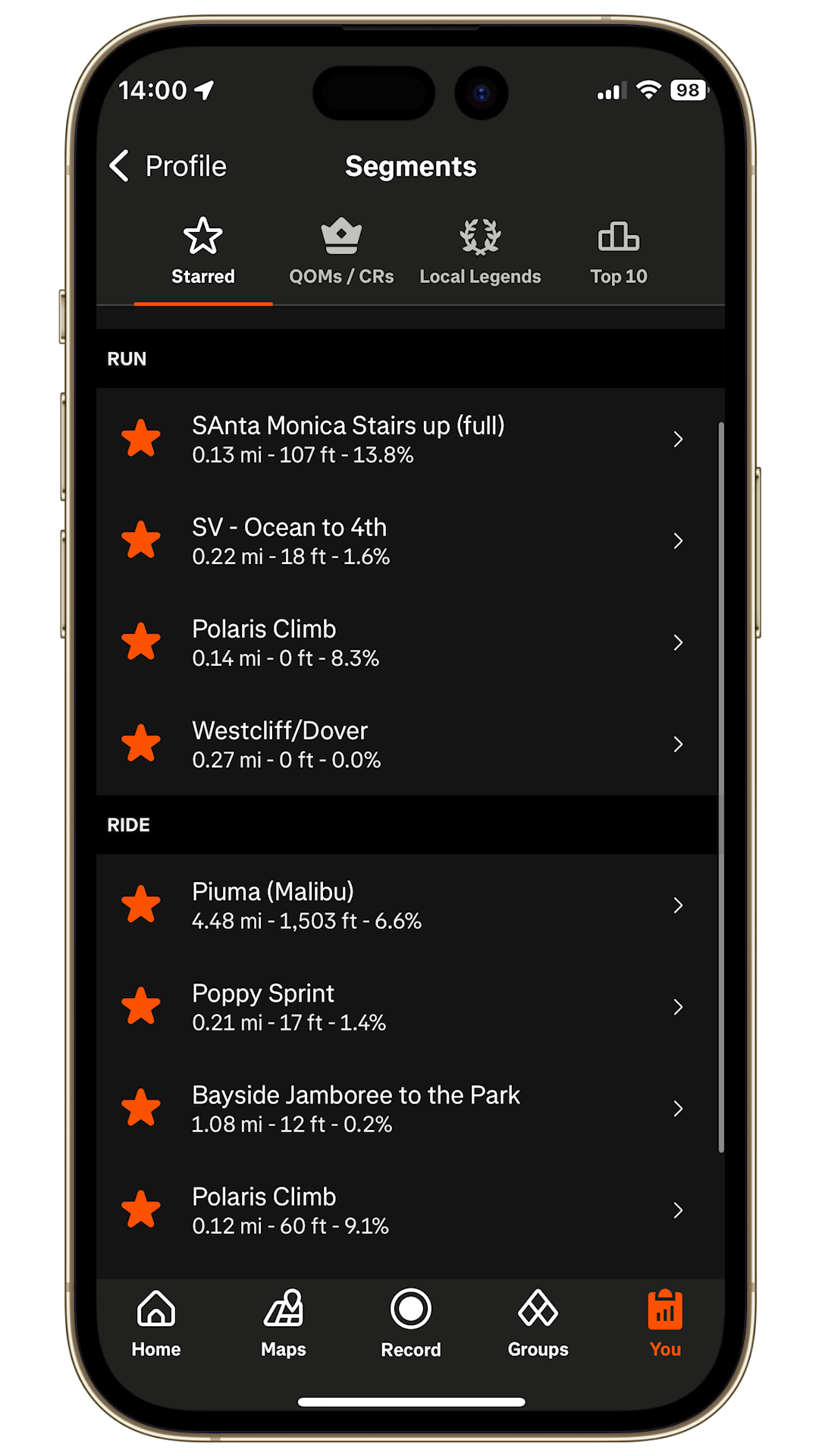 Using Strava Live Segments on COROS Watches – COROS Help Center