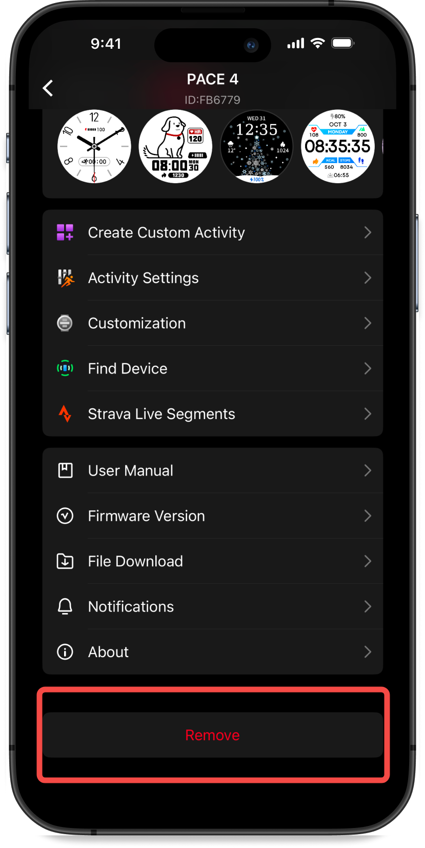 Remove Your COROS Device from the App – COROS Help Center